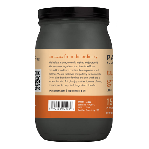 Organic Turmeric and Ginger Green Tea, Full Leaf, in Pyramid Tea Bags ...